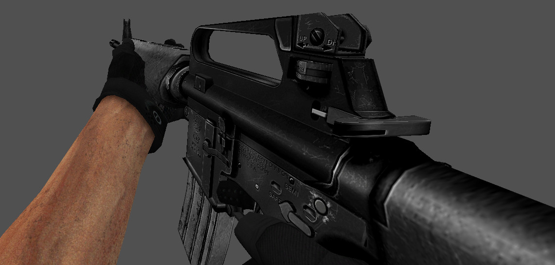 A Classic Low Poly M16 on Bobito's Animations Mod for Counter-Strike 1. ...
