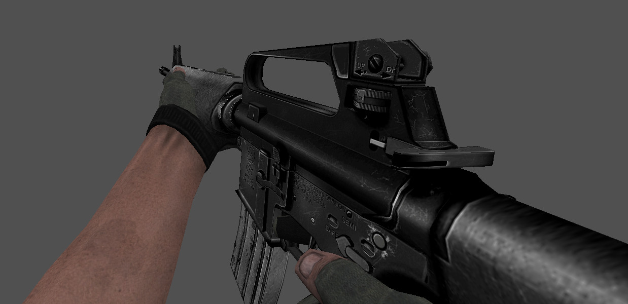 A Classic Low Poly M16 on Bobito's Animations Mod for Counter-Strike 1. ...