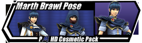 Marth Brawl Pose Cosmetic Pack [Super Smash Bros. Brawl] [Mods]