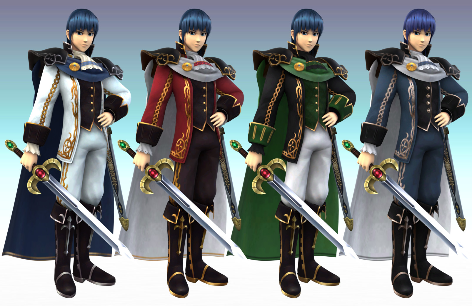 Marth Brawl Pose Cosmetic Pack [Super Smash Bros. Brawl] [Mods]
