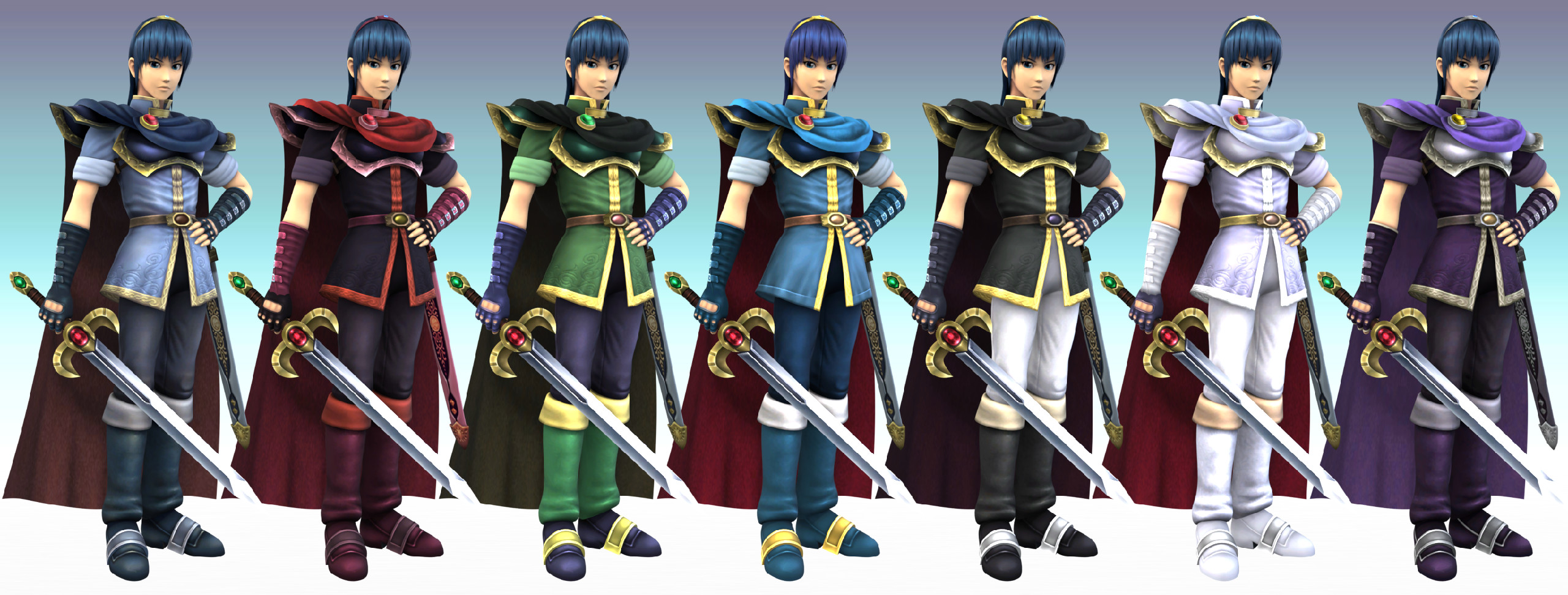 Marth Brawl Pose Cosmetic Pack Mod for Super Smash Bros. Brawl | Brawl Mods