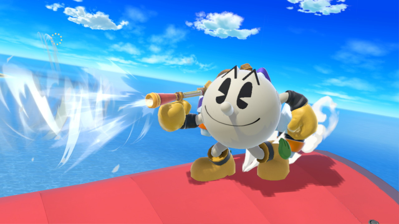 Air Man colored Pac-Man (Mega Man: Fully Charged) [Super Smash Bros ...