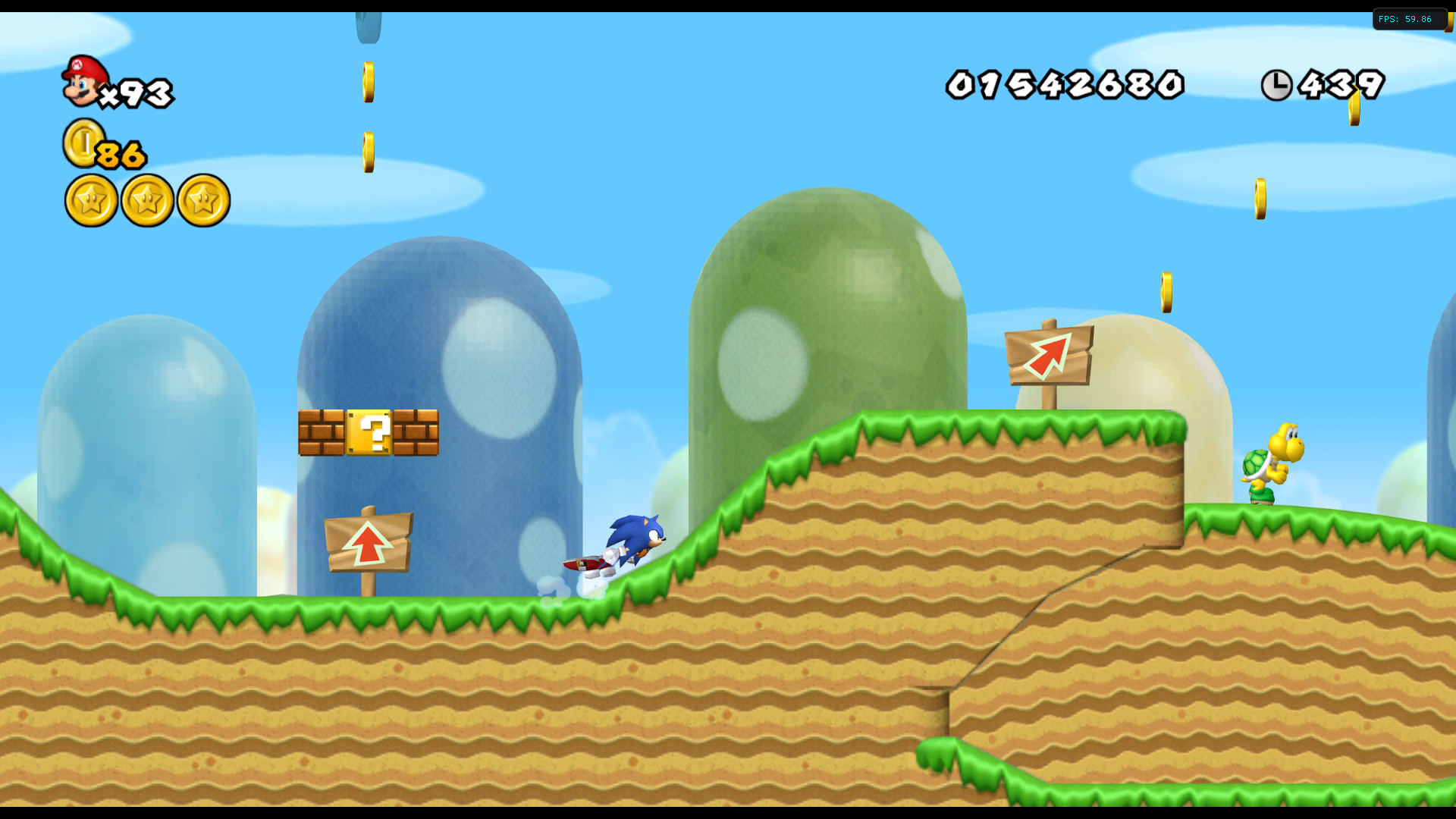 Sonic The Hedgehog Over Mario And Luigi Mod for New Super Mario Bros ...