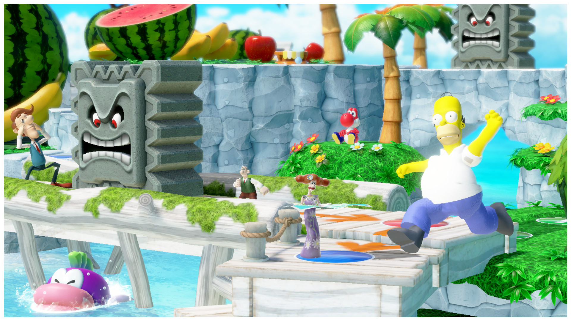 Homer Simpson (Over Mario) Mod for Mario Party Superstars | MPS Mods