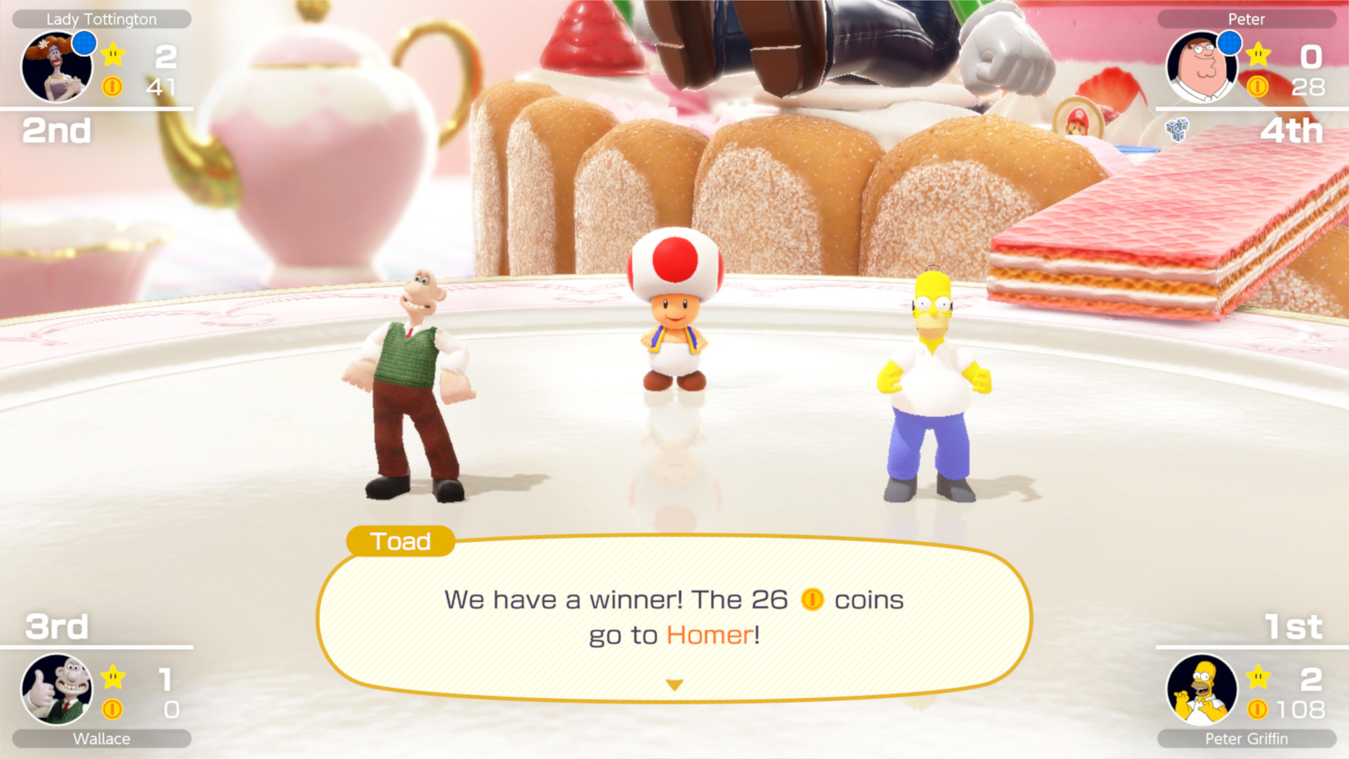 Homer Simpson (Over Mario) Mod for Mario Party Superstars | MPS Mods