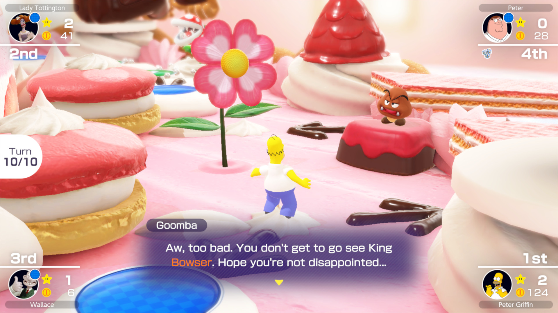 Homer Simpson (Over Mario) Mod for Mario Party Superstars | MPS Mods