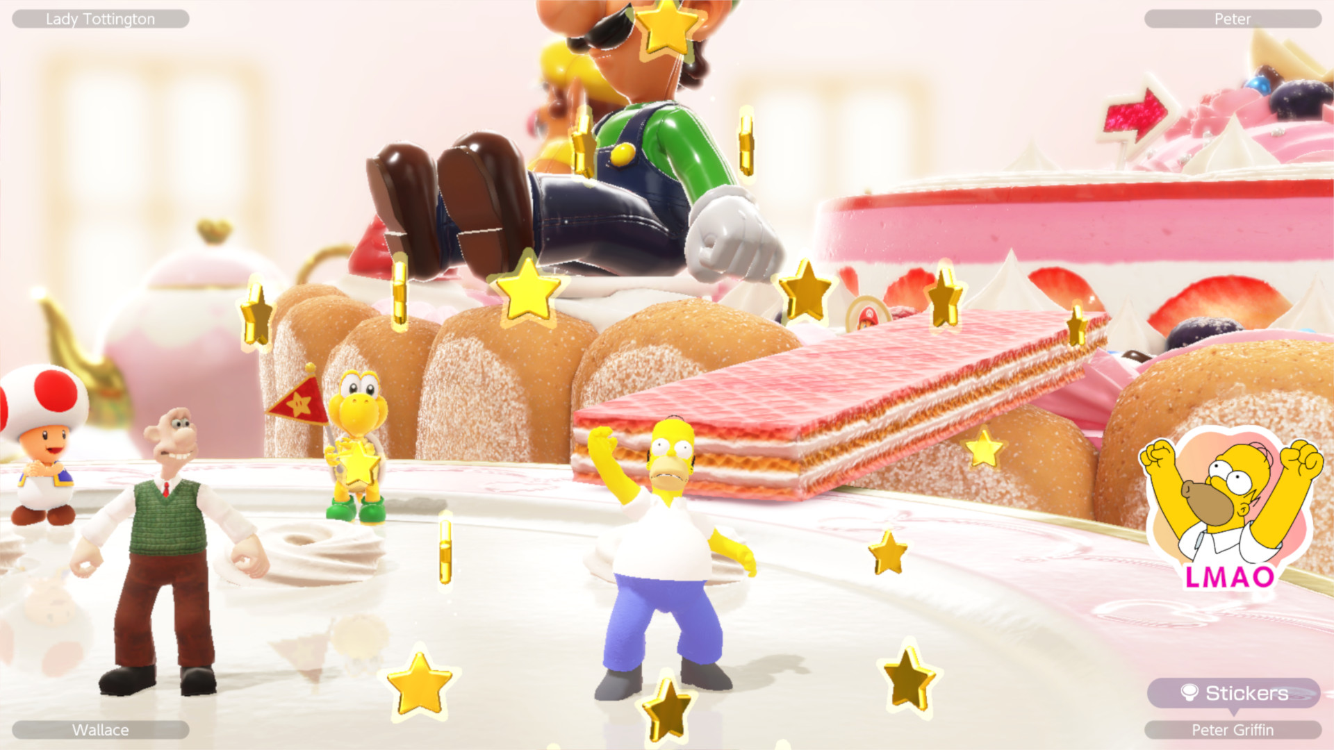 Homer Simpson (Over Mario) Mod for Mario Party Superstars | MPS Mods