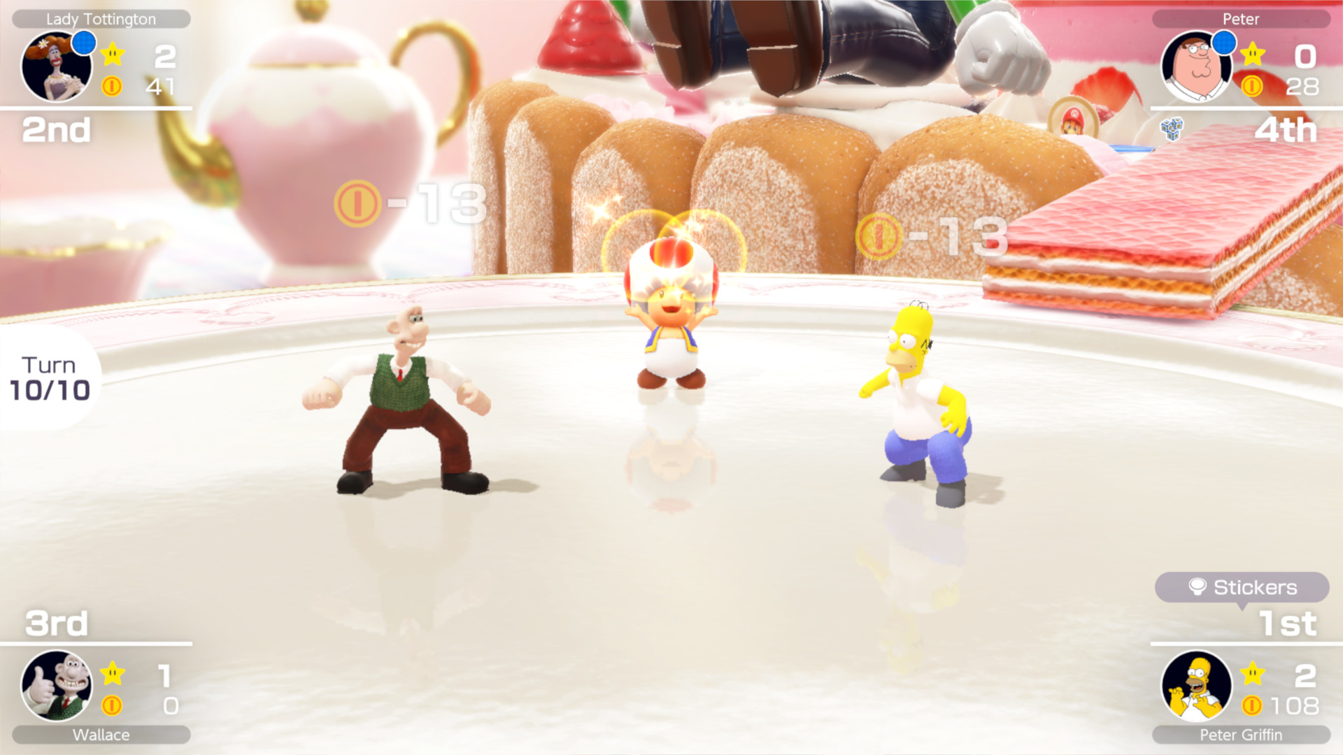 Homer Simpson (Over Mario) Mod for Mario Party Superstars | MPS Mods