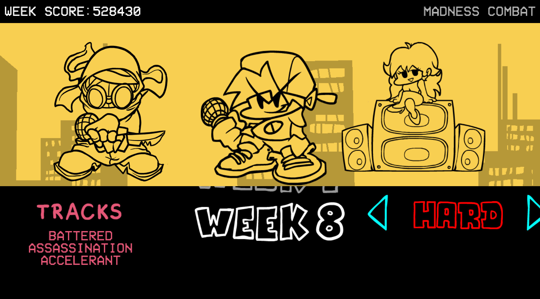 Fanmade Week 8 (MADNESS WEEK!!!) Mod for Friday Night Funkin' | FNF Mods