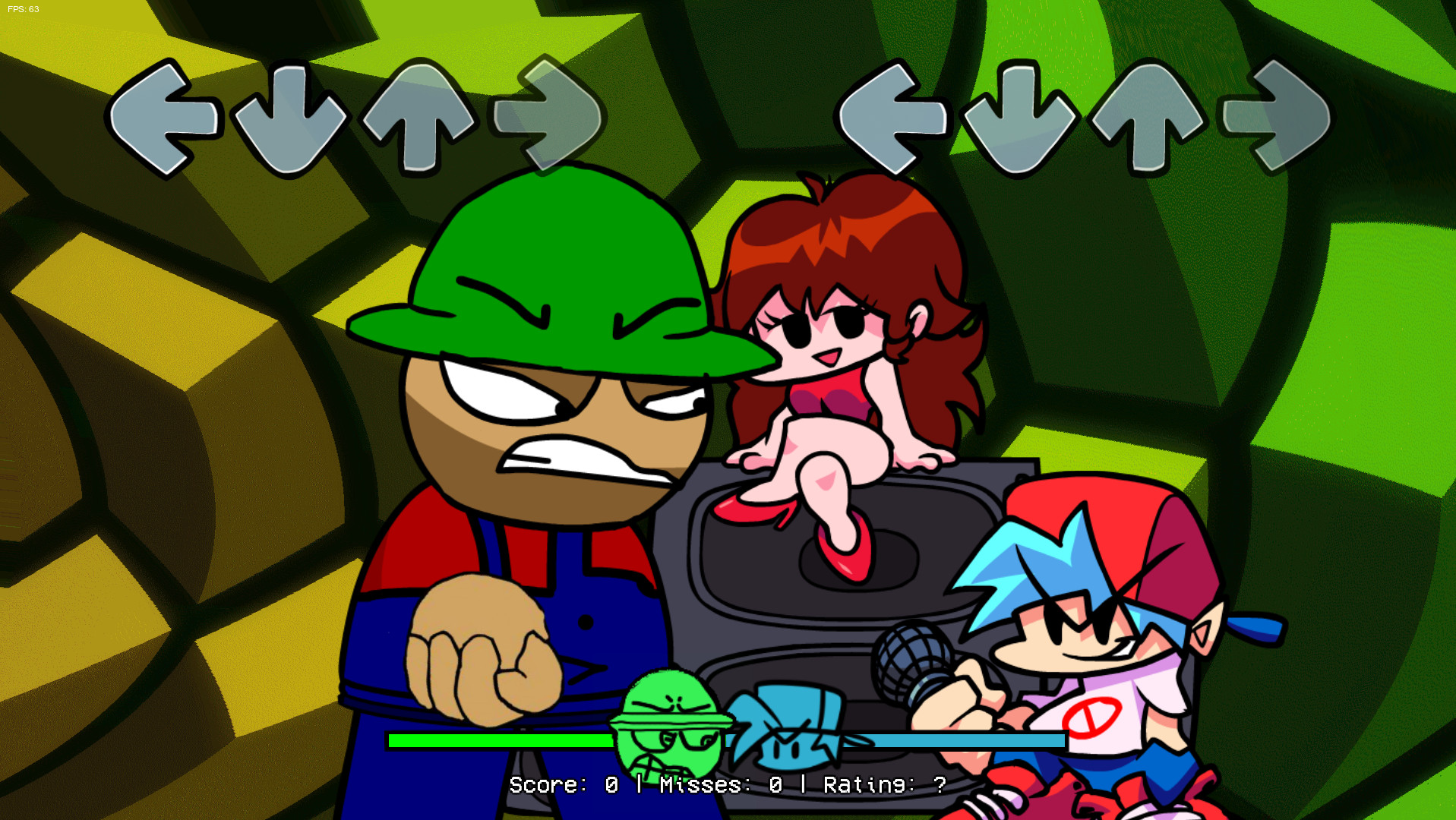 Applecore and Disruption but 2D [Friday Night Funkin'] [Mods]