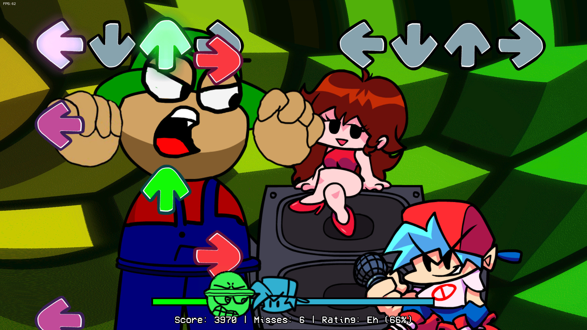Applecore and Disruption but 2D Mod for Friday Night Funkin' | FNF Mods