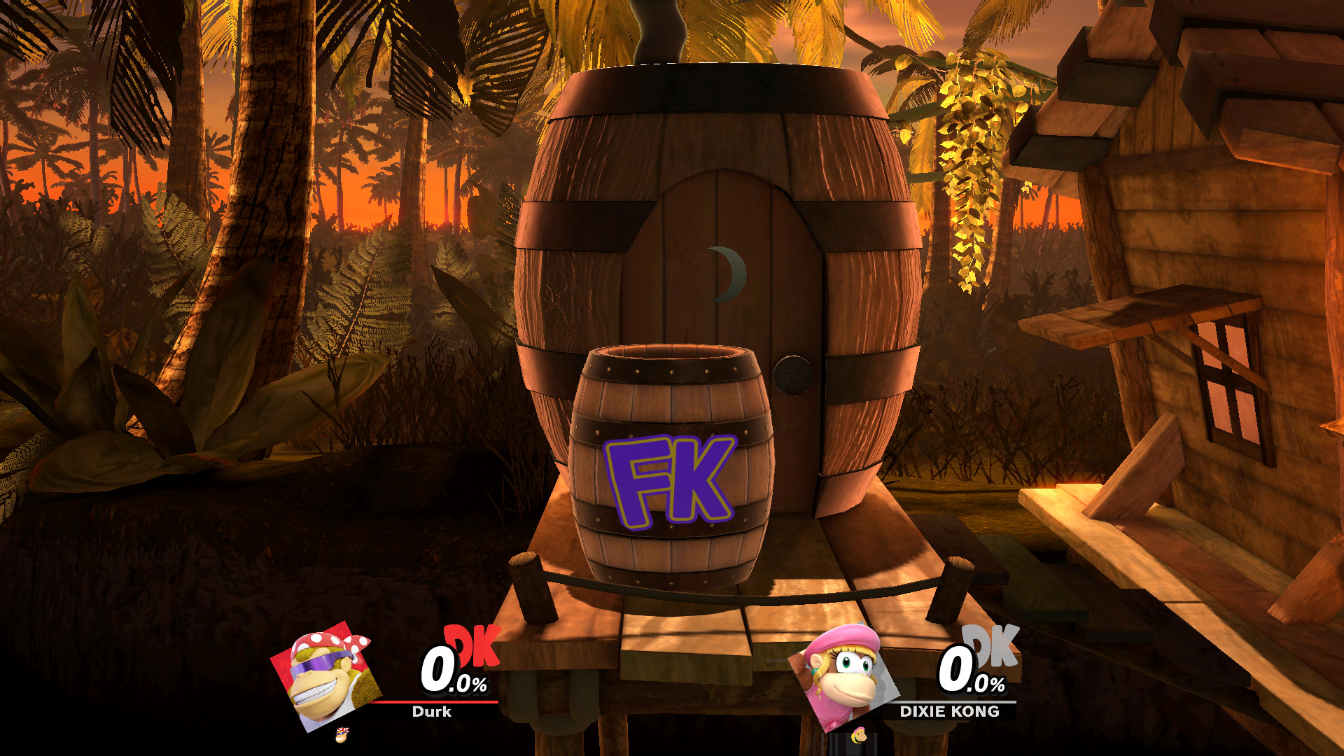 Funky Kong Intro Barrel (Donkey Kong) Mod for Super Smash Bros ...