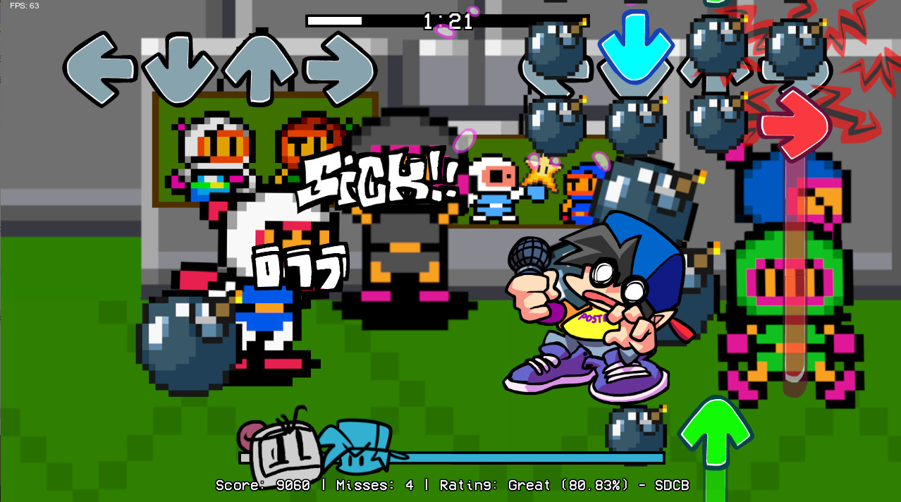 Vs. dorkly bomberman [C-side] Mod for Friday Night Funkin' | FNF Mods