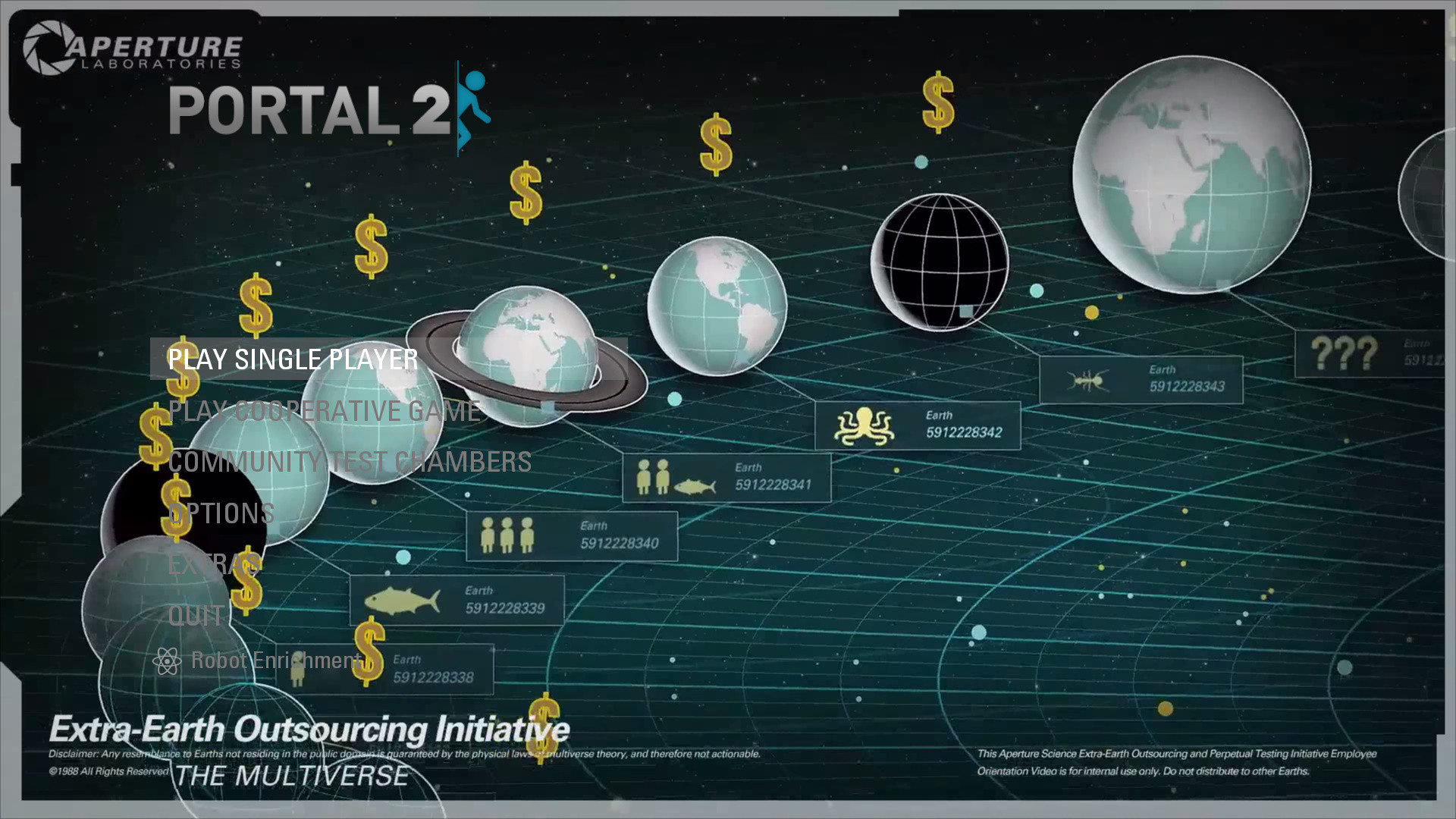 Menu Background Replacement - "The Multiverse" [Portal 2] [Mods]