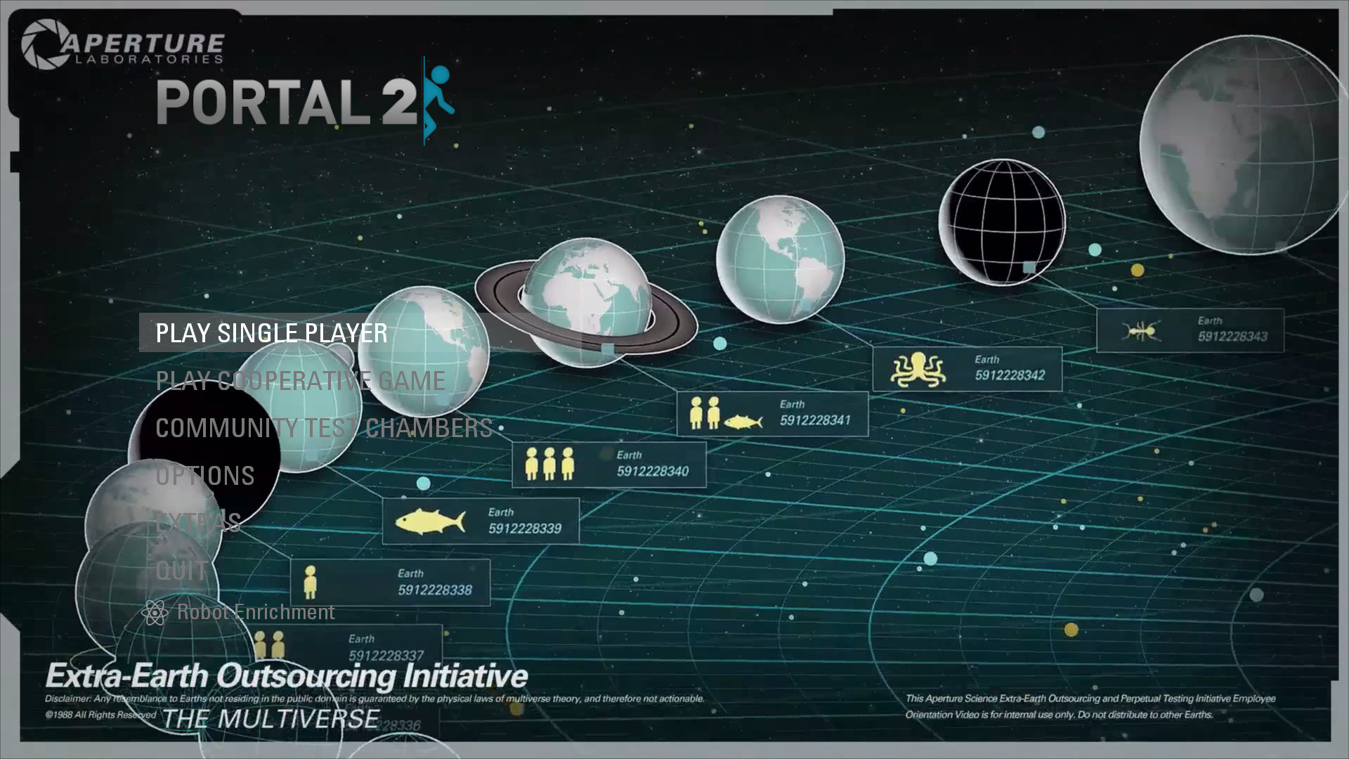 Menu Background Replacement - "The Multiverse" [Portal 2] [Mods]