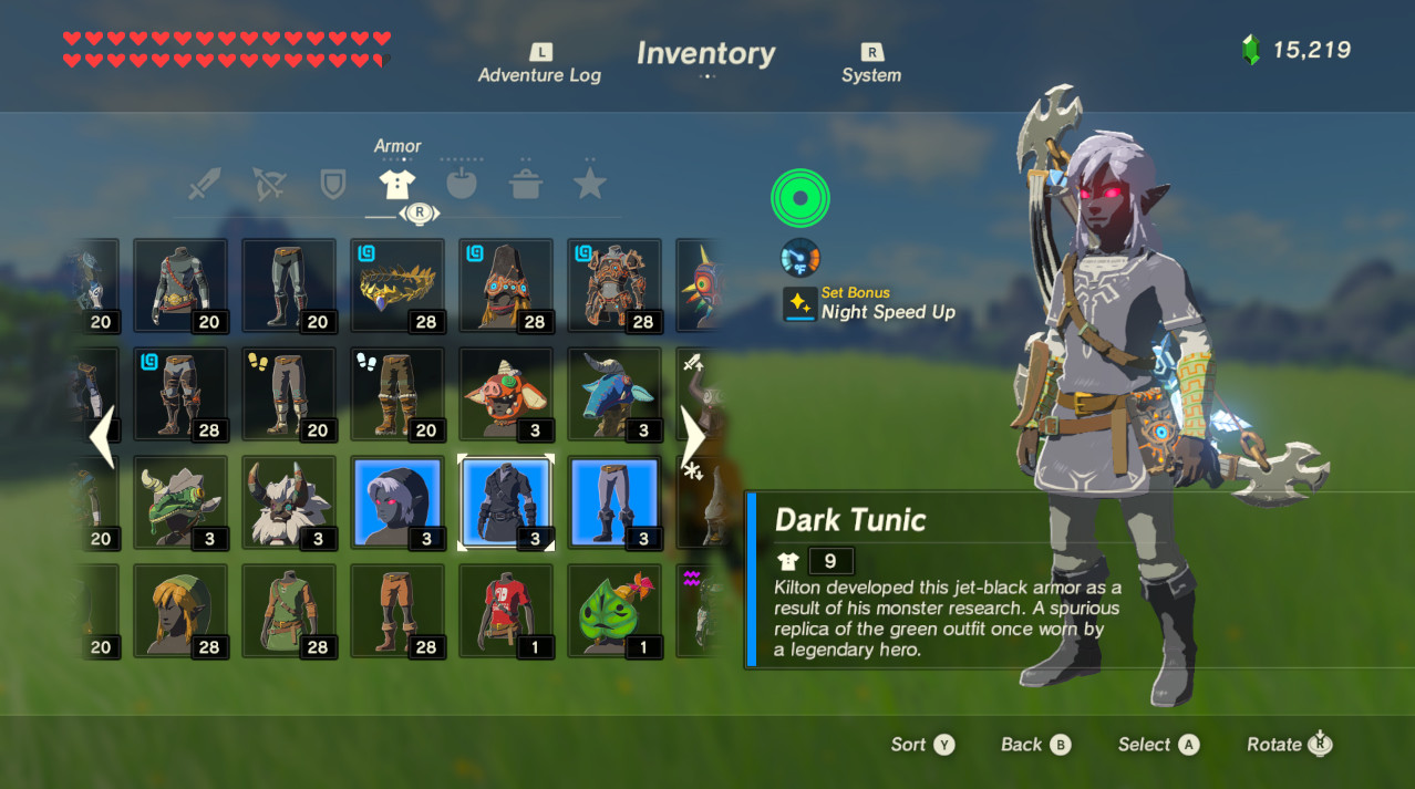 Alternate Dark Set Mod for The Legend of Zelda: Breath of the Wild ...