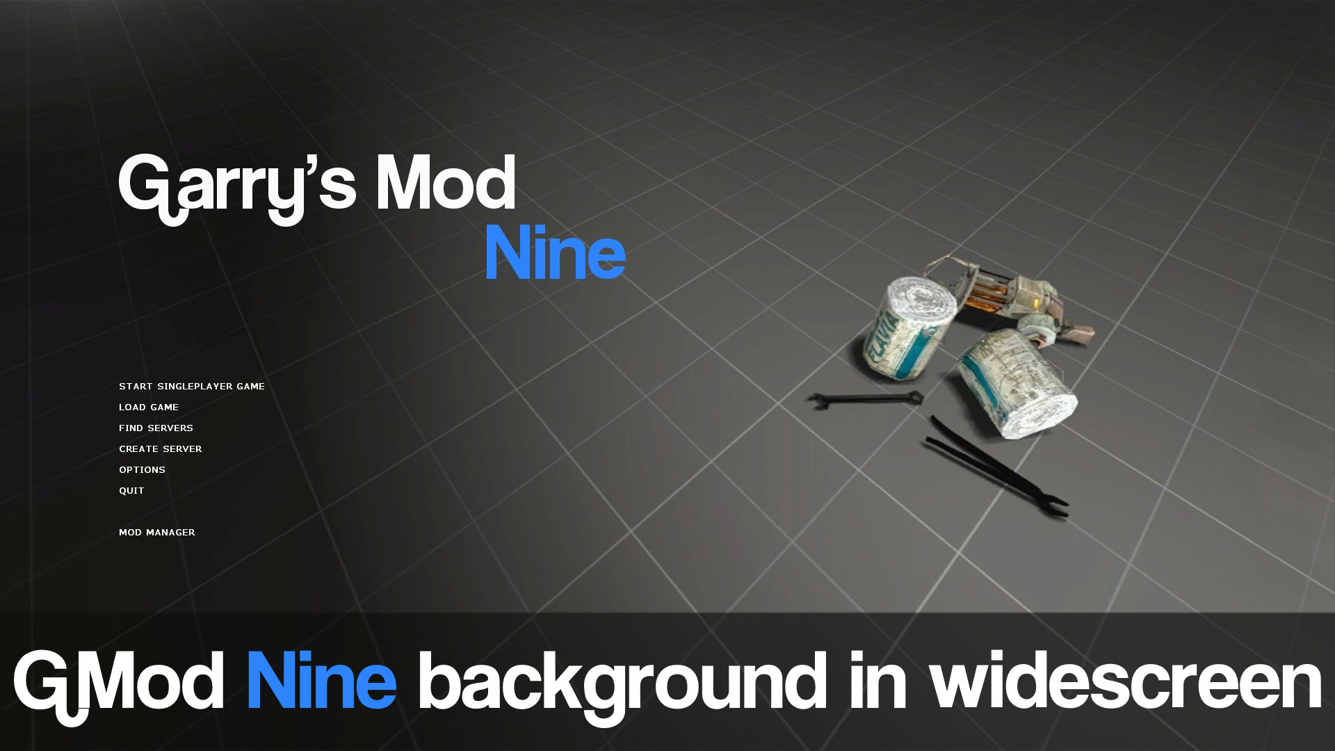 Garry's Mod 9 background in widescreen Mod for Garry's Mod 9 | GMod 9 Mods