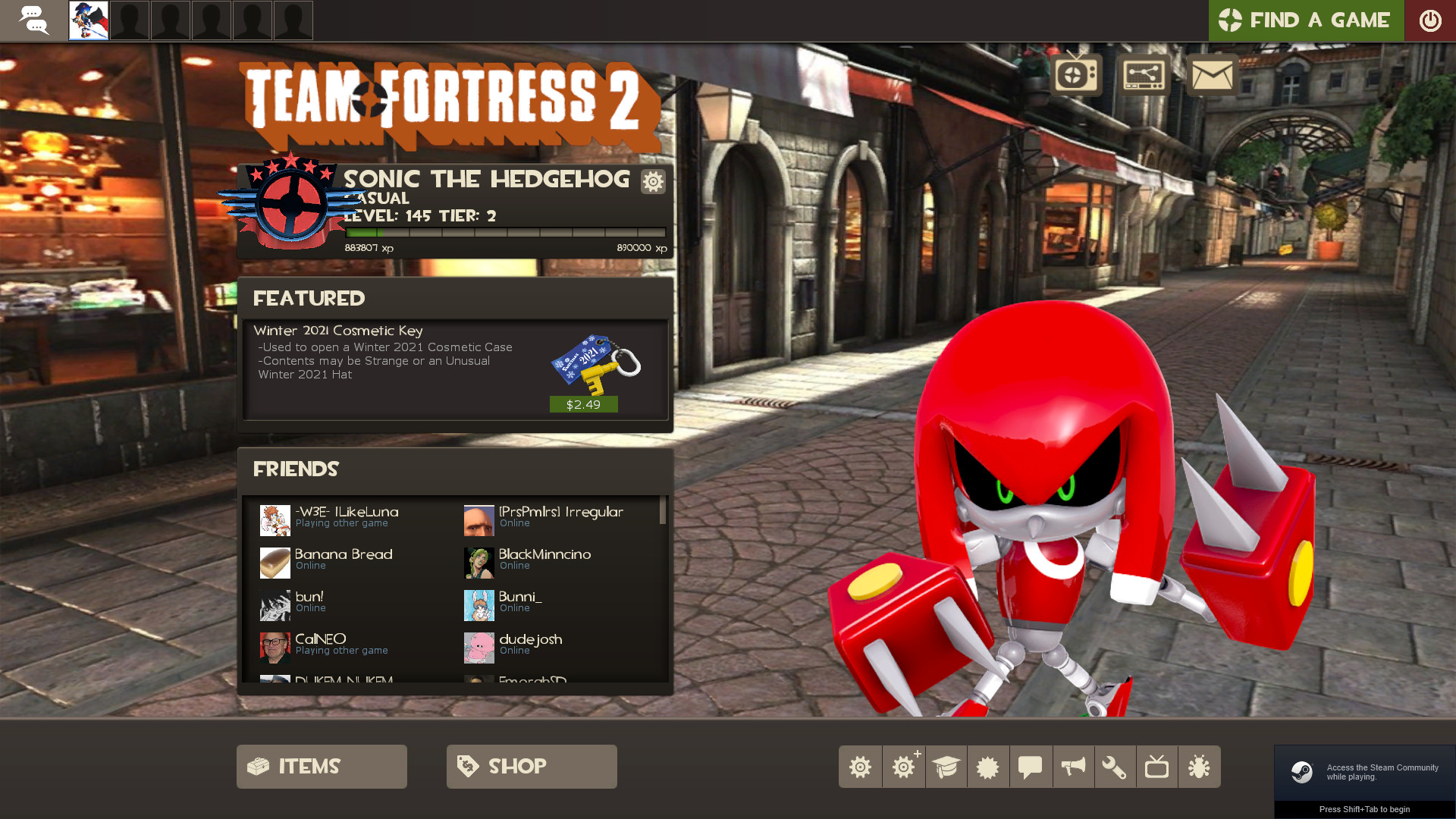 Sonic Menu Renders & Backgrounds Mod for Team Fortress 2 | TF2 Mods