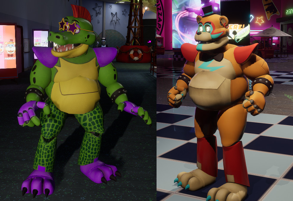 Fat Freddy & Monty [Five Nights at Freddy's Security Breach] [Mods]