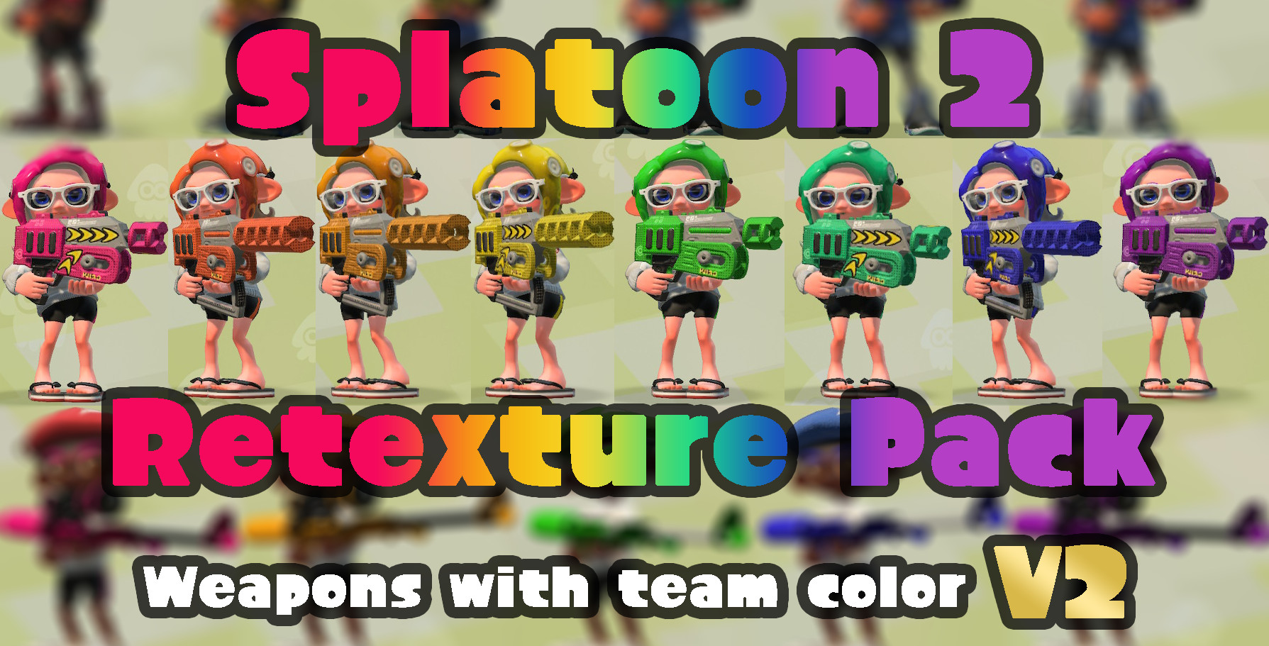Splatoon 2 Weapon Retextures V2 [TCL]+[MTL] [Splatoon 2] [Mods]