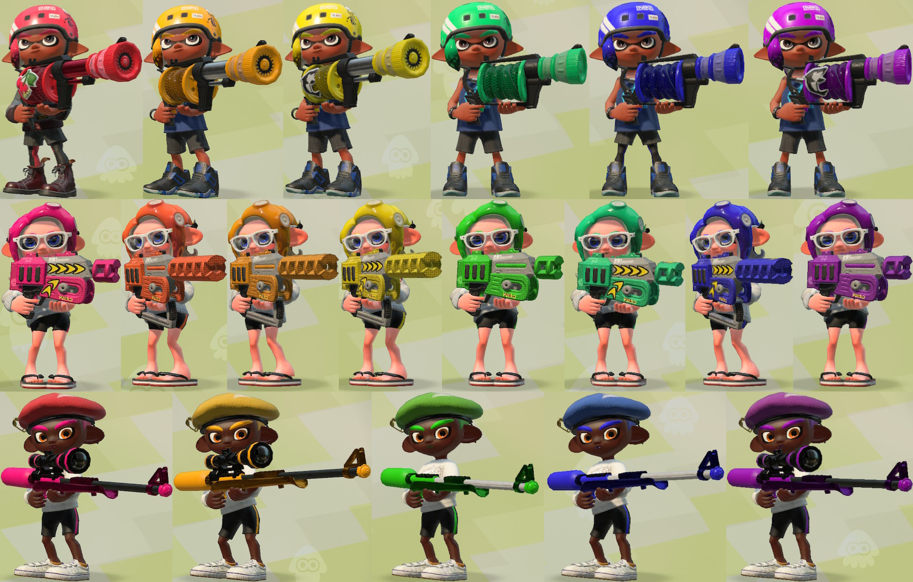 Splatoon 2 Weapon Retextures V2 [TCL]+[MTL] [Splatoon 2] [Mods]