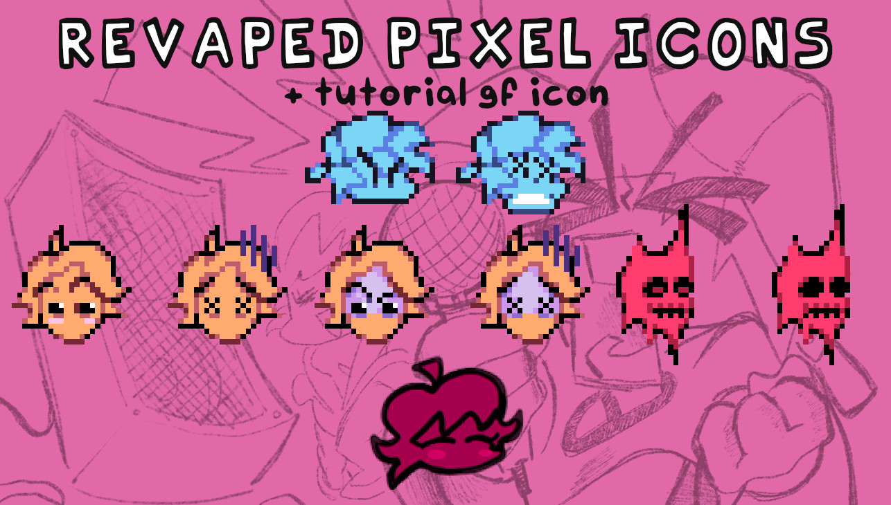 Revamped Pixel Icons (+ Tutorial GF Icon) Mod for Friday Night Funkin ...
