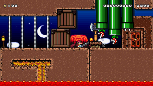 SMW Volcano Theme Mod for Super Mario Maker for Nintendo 3DS | SMM3DS Mods