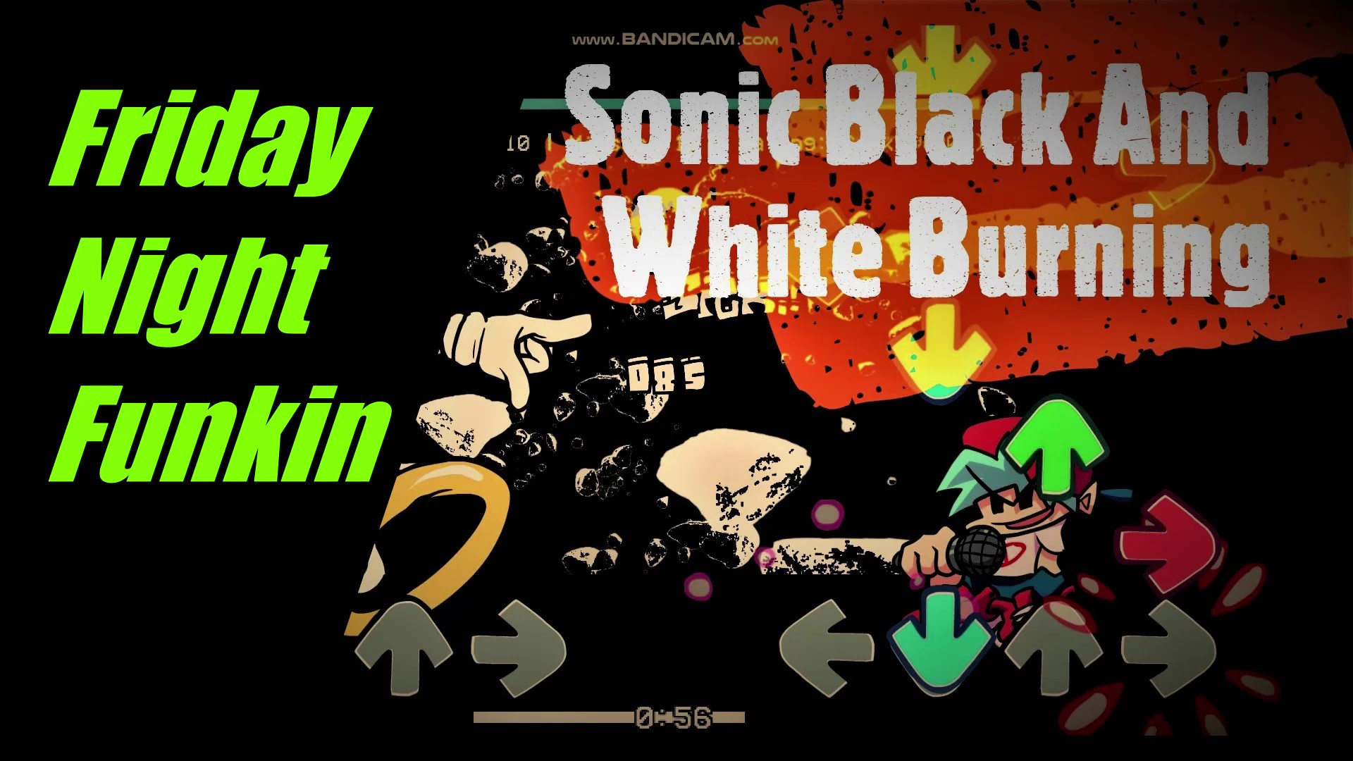 Sonic Black And White Burning Mod Mod for Friday Night Funkin' | FNF Mods