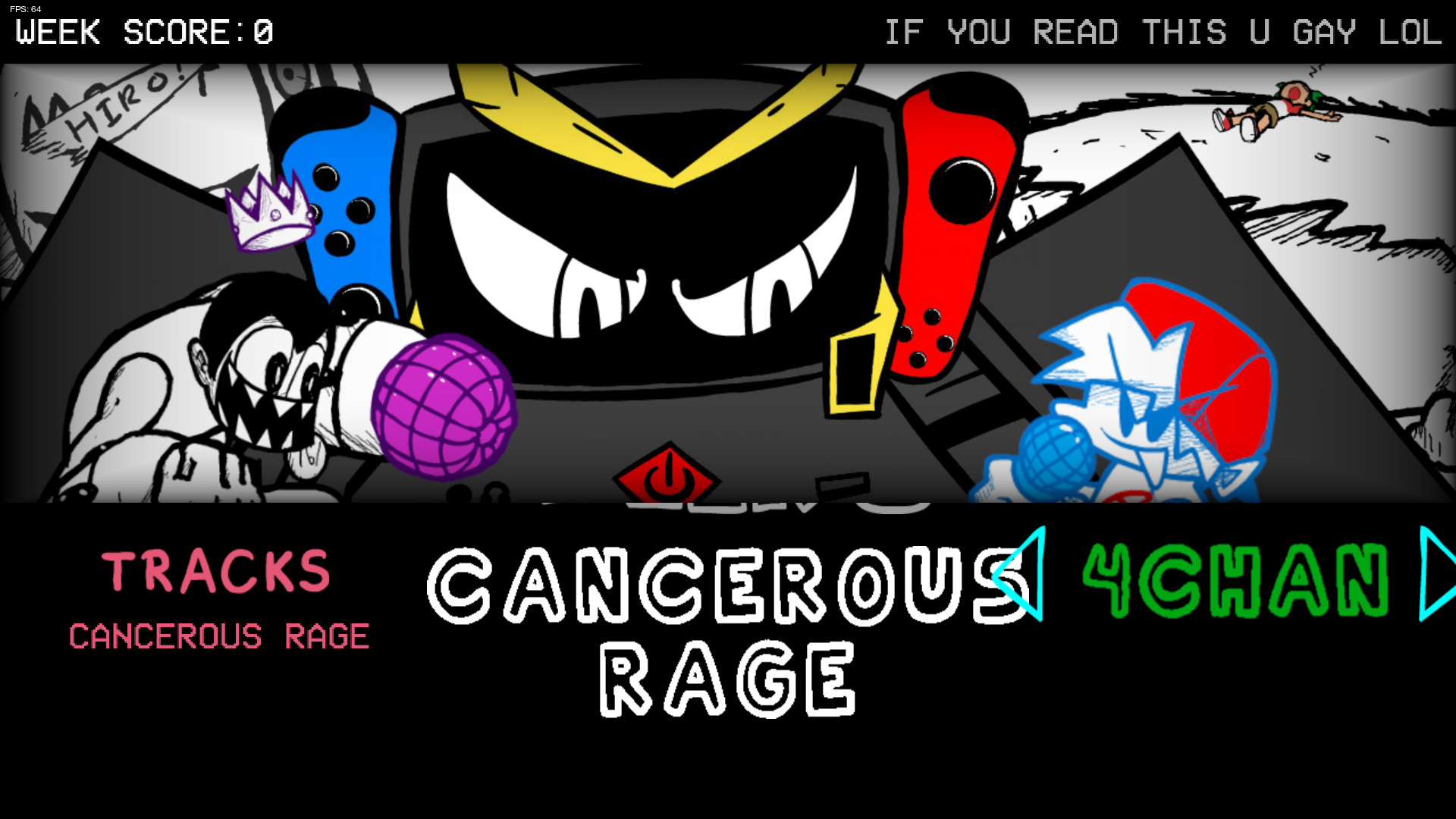 [VS /v/-tan] Cancerous Rage Mod for Friday Night Funkin' | FNF Mods