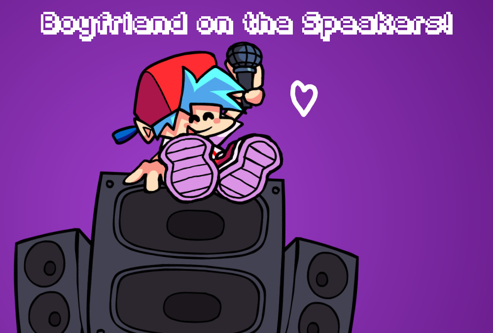 Boyfriend on the speaker for Psych Engine! Mod for Friday Night Funkin ...