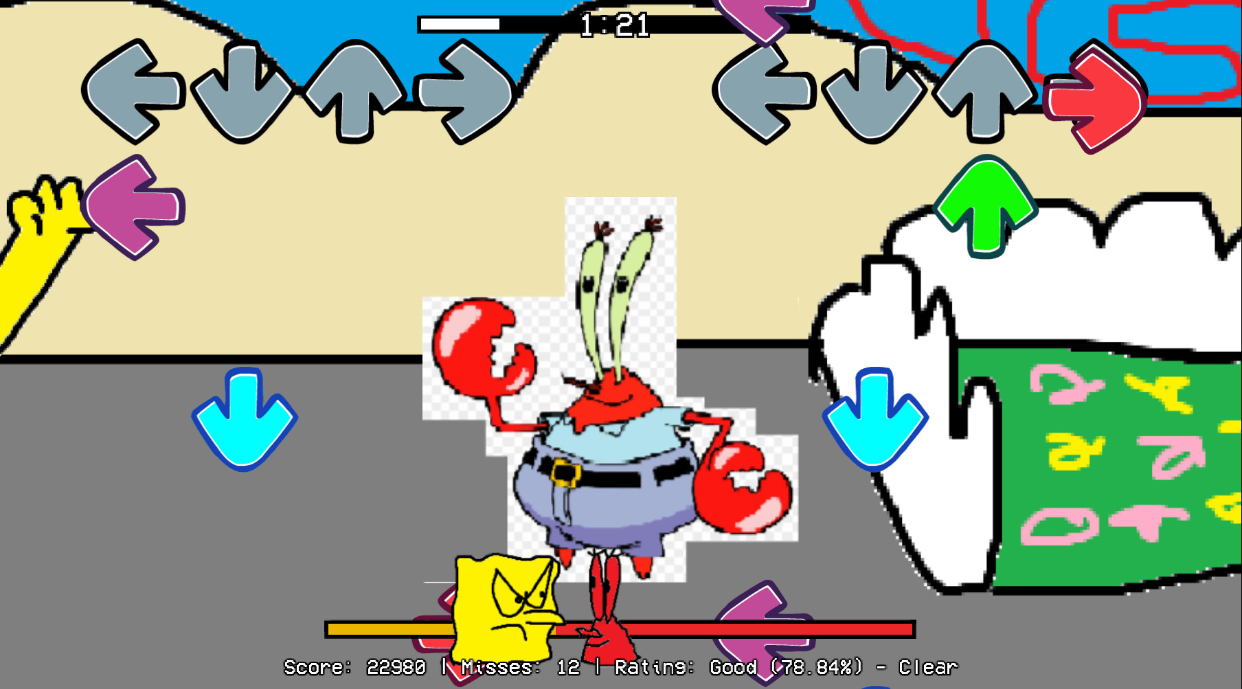 Talking about this (Fnf vs Ms paint Spongebob) Mod for Friday Night ...