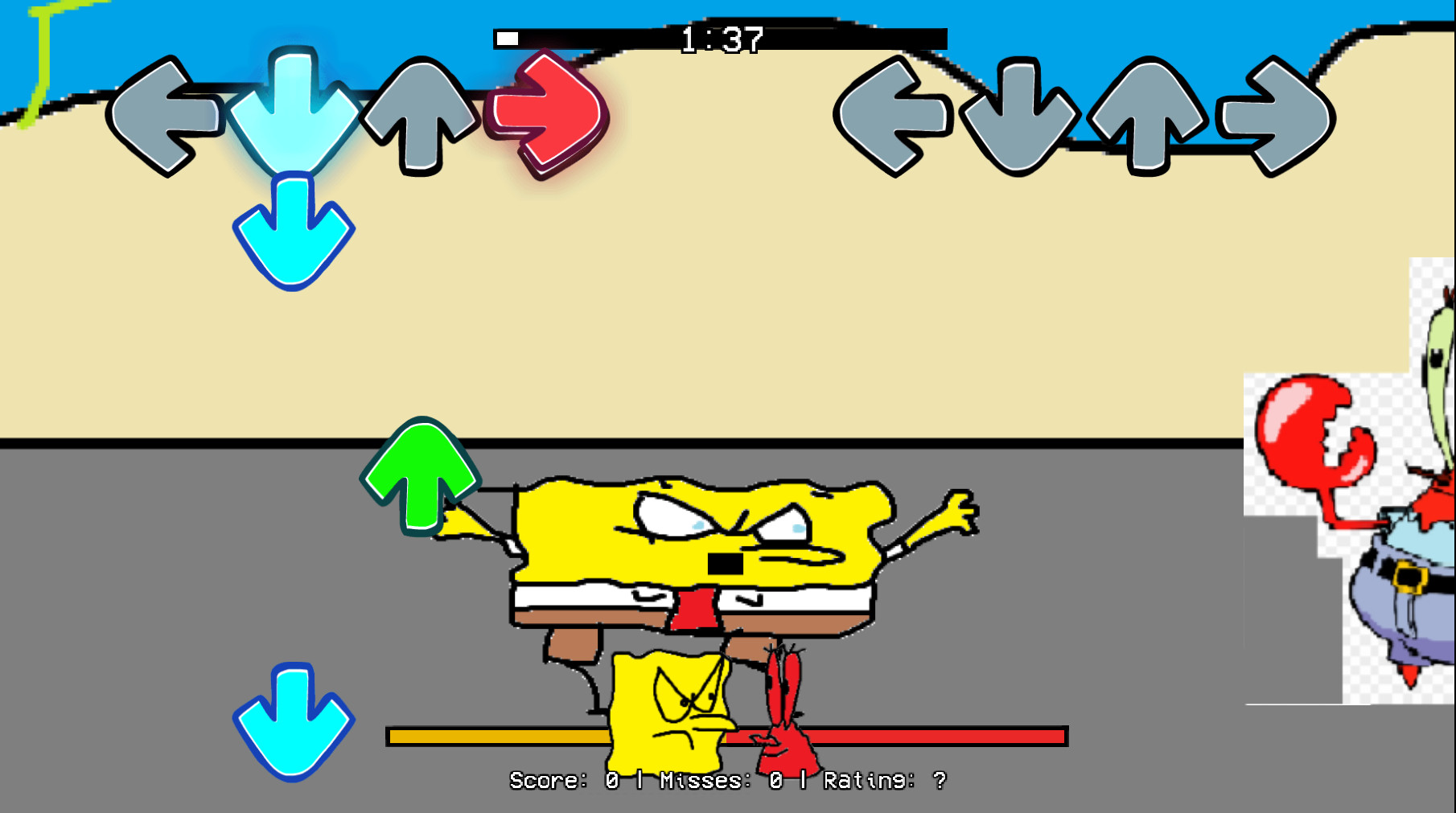 Talking about this (Fnf vs Ms paint Spongebob) Mod for Friday Night ...