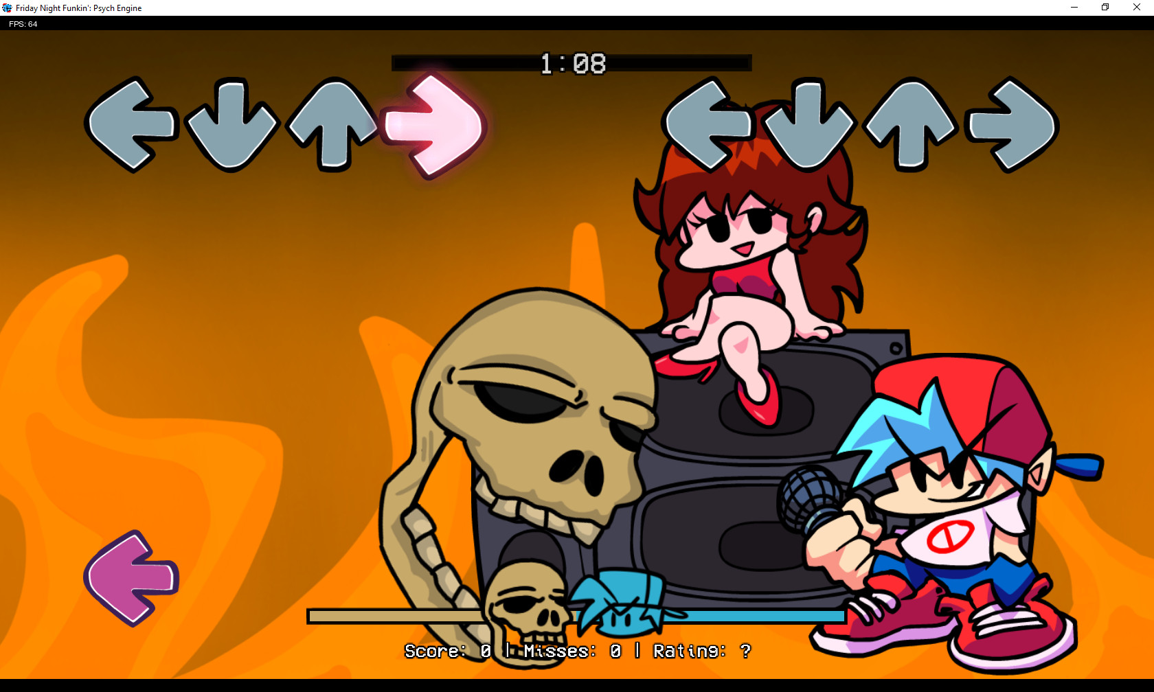 VS the skeleton appears (fnf mod) [Friday Night Funkin'] [Mods]