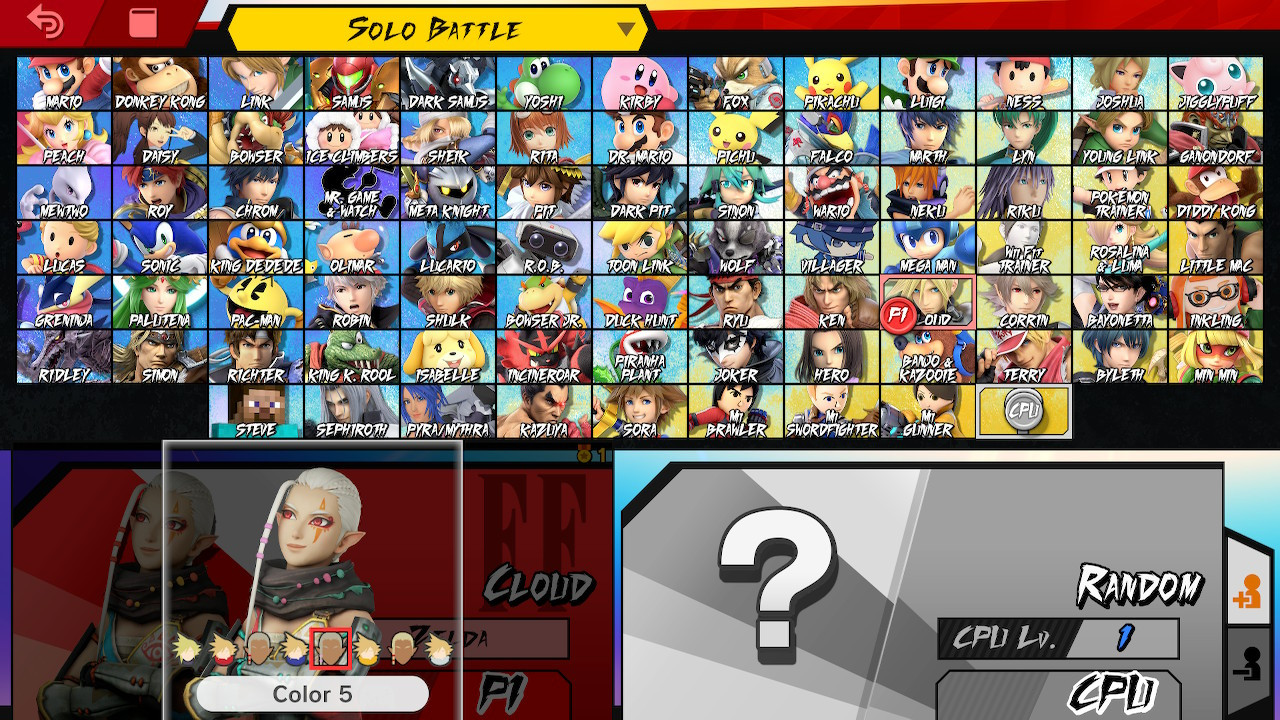 Impa over Cloud Mod for Super Smash Bros. Ultimate | SSBU Mods