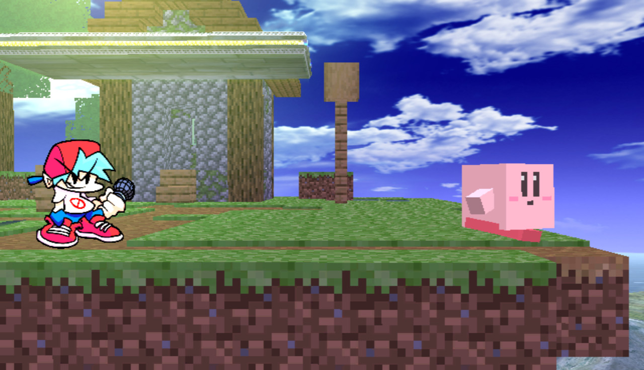 Kirby Minecraft in Kirby [SSBB] Mod for Super Smash Bros. Brawl | Brawl ...
