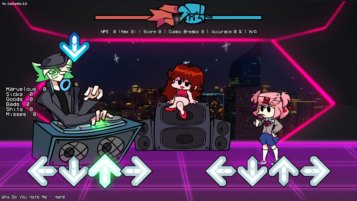 Playable Natsuki Mod for Friday Night Funkin' | FNF Mods