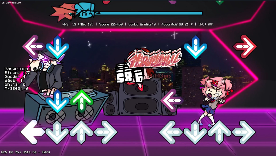 Playable Natsuki Mod for Friday Night Funkin' | FNF Mods