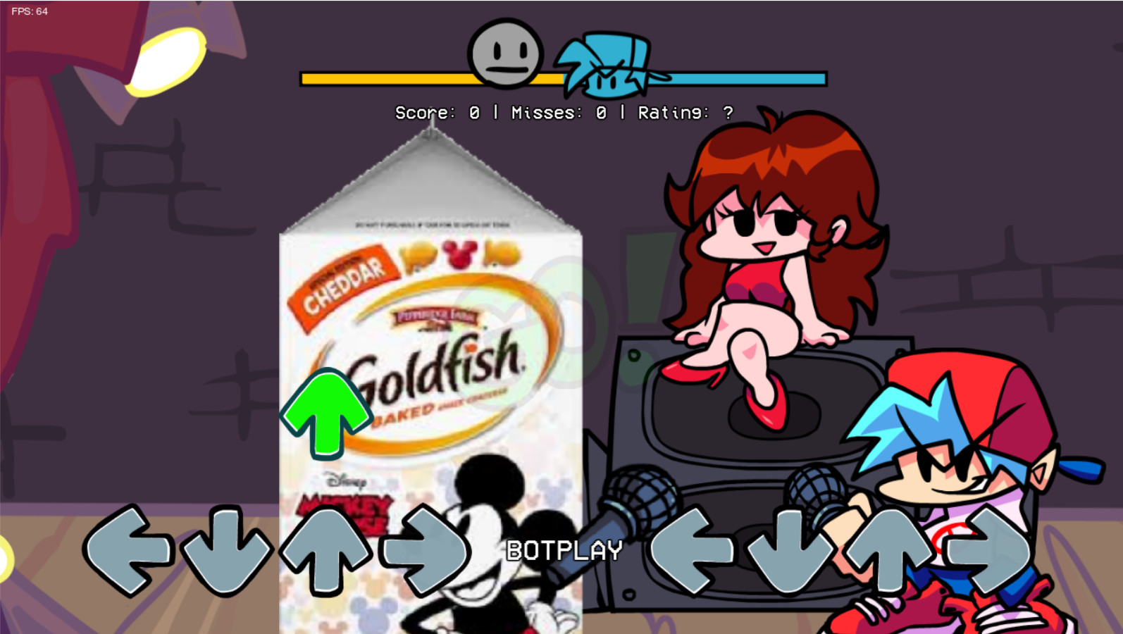 Friday Night Funkin': Vs Mickey Mouse Goldfish Mod for Friday Night ...