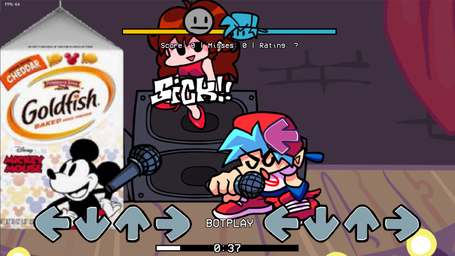 Friday Night Funkin': Vs Mickey Mouse Goldfish Mod for Friday Night ...