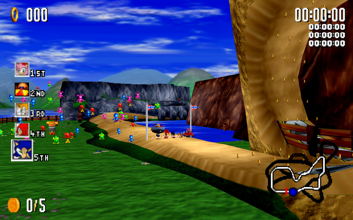 SA1 Dreamcast Character Textures Mod for Sonic R | SR Mods