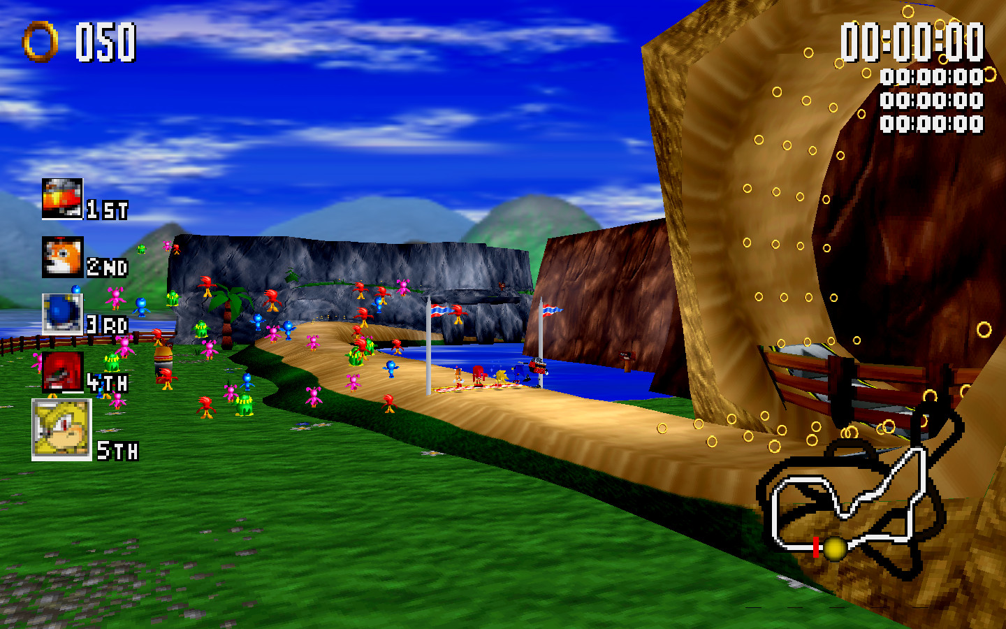 SA1 Dreamcast Character Textures Mod for Sonic R | SR Mods