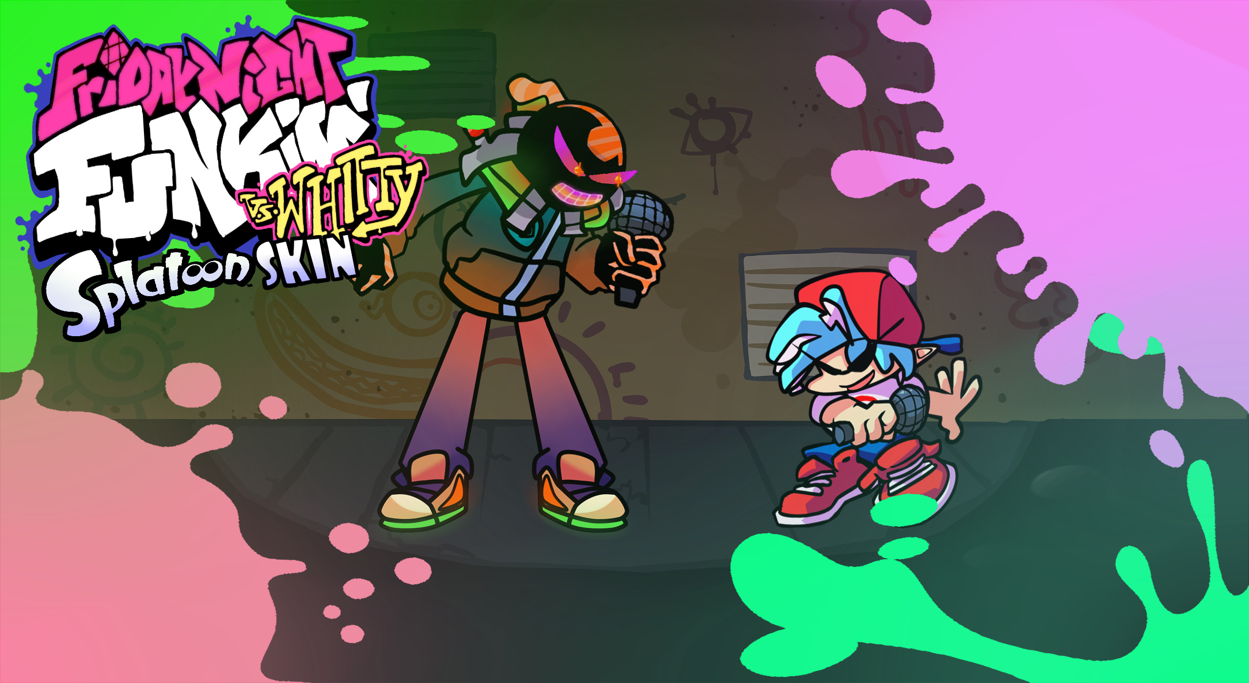 Vs Whitty definitive edition--Splatoon skin [Friday Night Funkin'] [Mods]