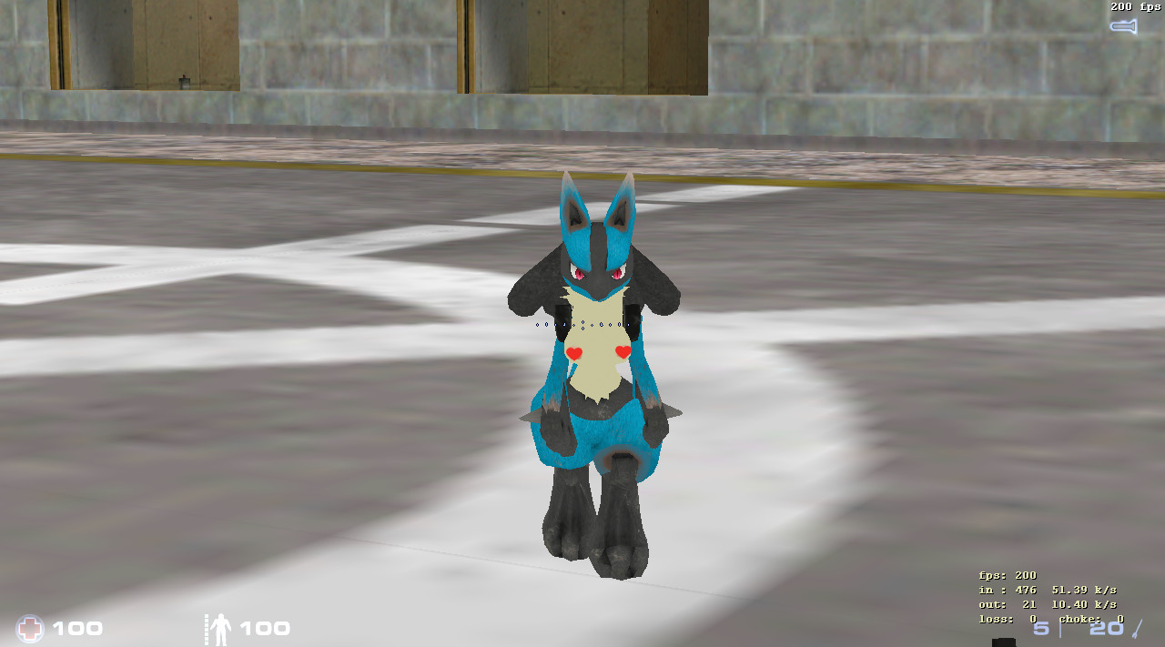 Feminine lucario for Snarks (low polygons) Mod for Sven Co-op | SC Mods