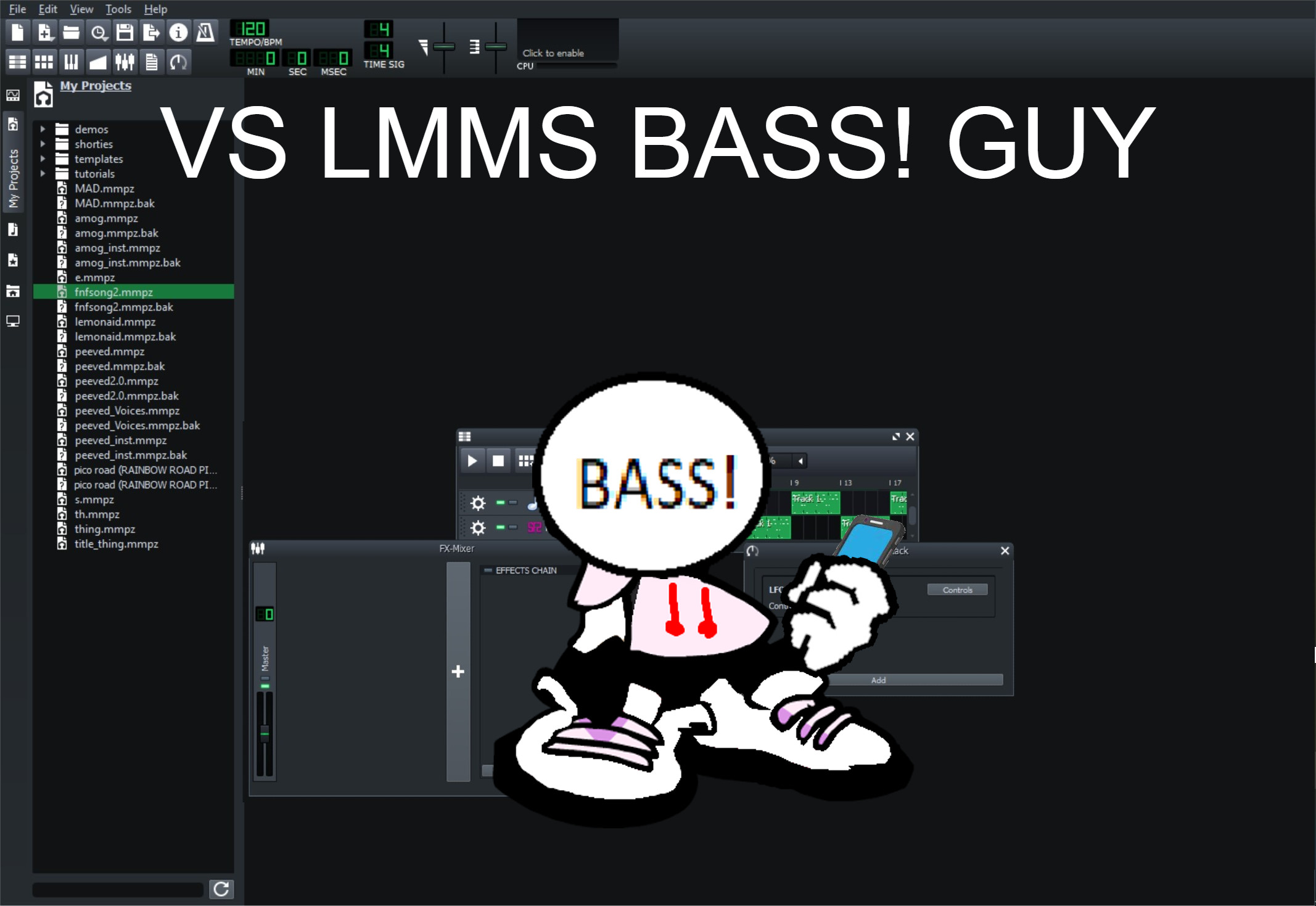 Vs. LMMS Bass! guy Mod for Friday Night Funkin' | FNF Mods
