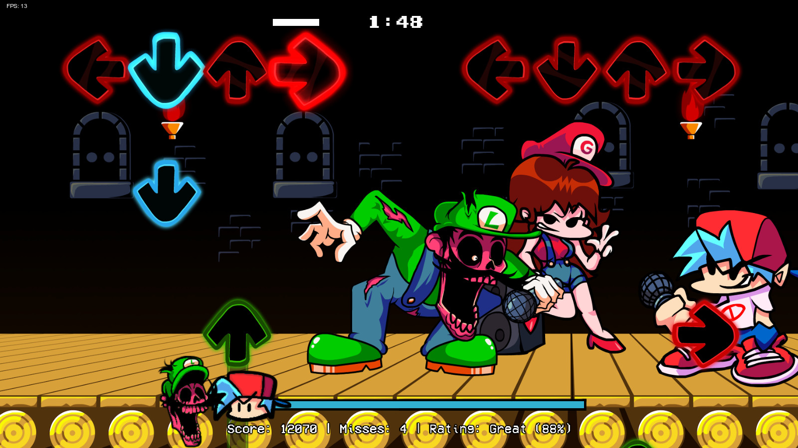 FNF Mario's Madness Colored icon FNF Mod for Friday Night Funkin' | FNF Mods