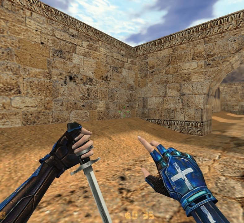 Cso Female Metal Arena Blue Arms(Fingerless) Mod for Counter-Strike 1.6 ...