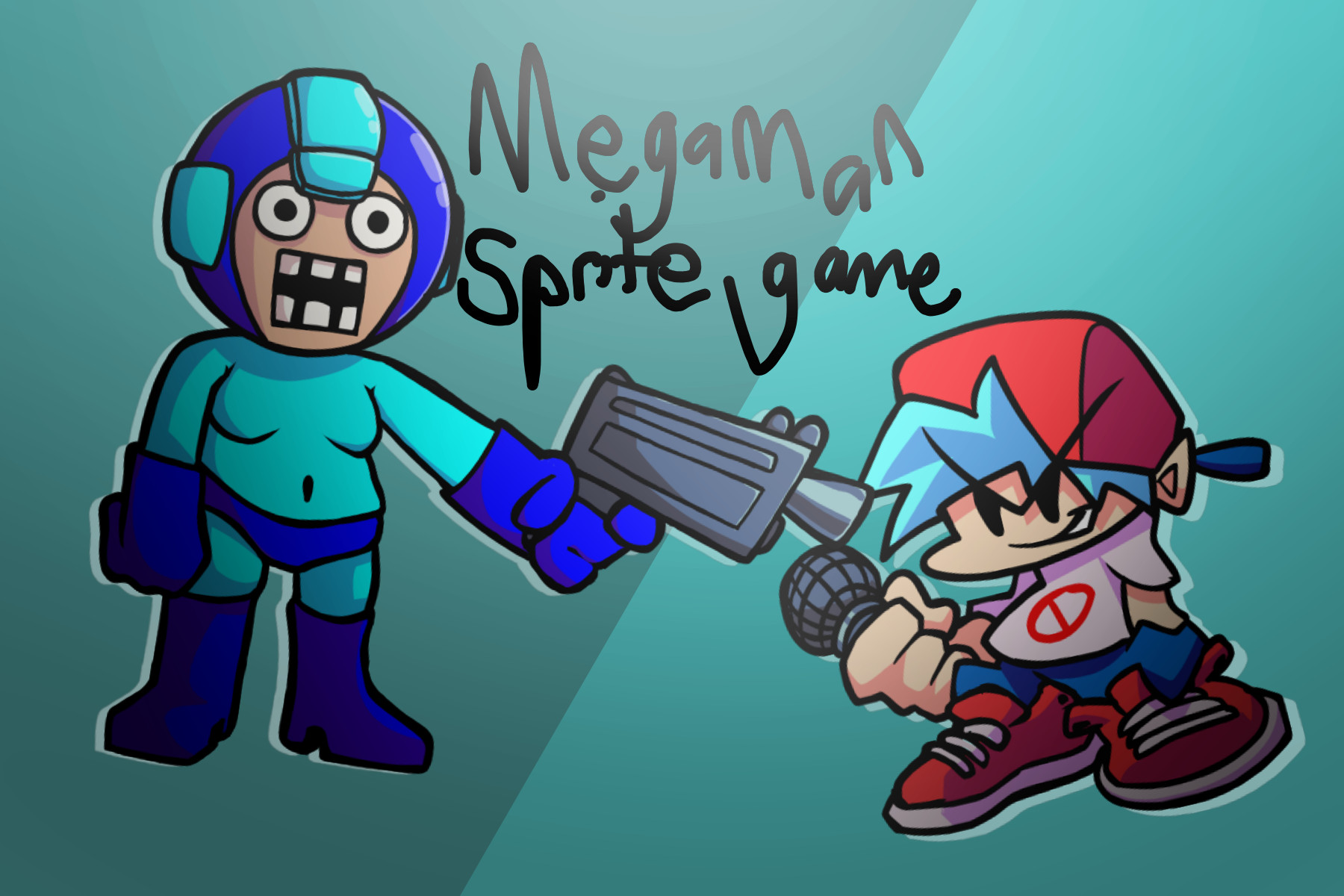 Megaman Sprite Game Mod for Friday Night Funkin' | FNF Mods