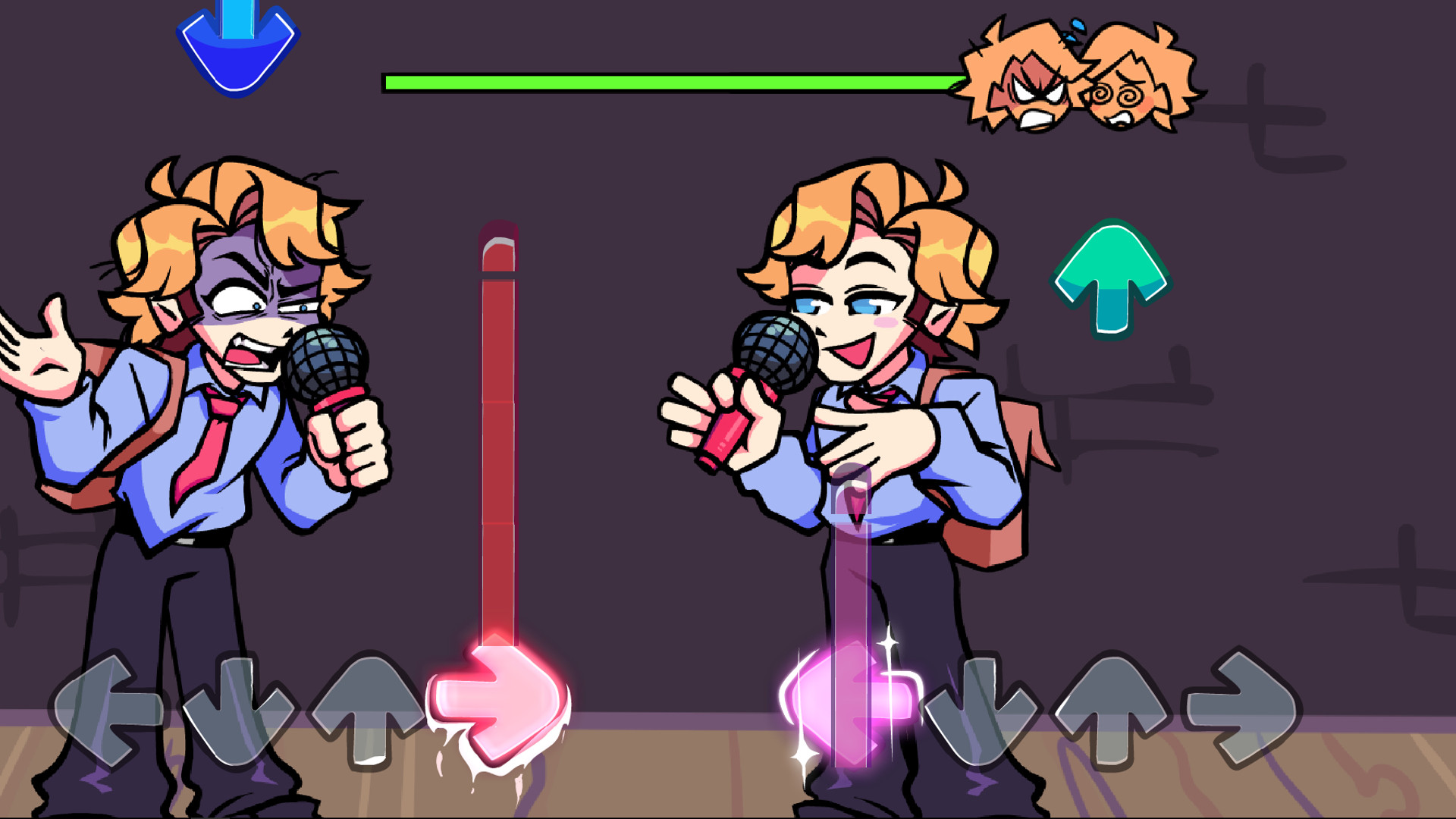 2VPLUS Senpai In Multiplayer Mod for Friday Night Funkin' | FNF Mods