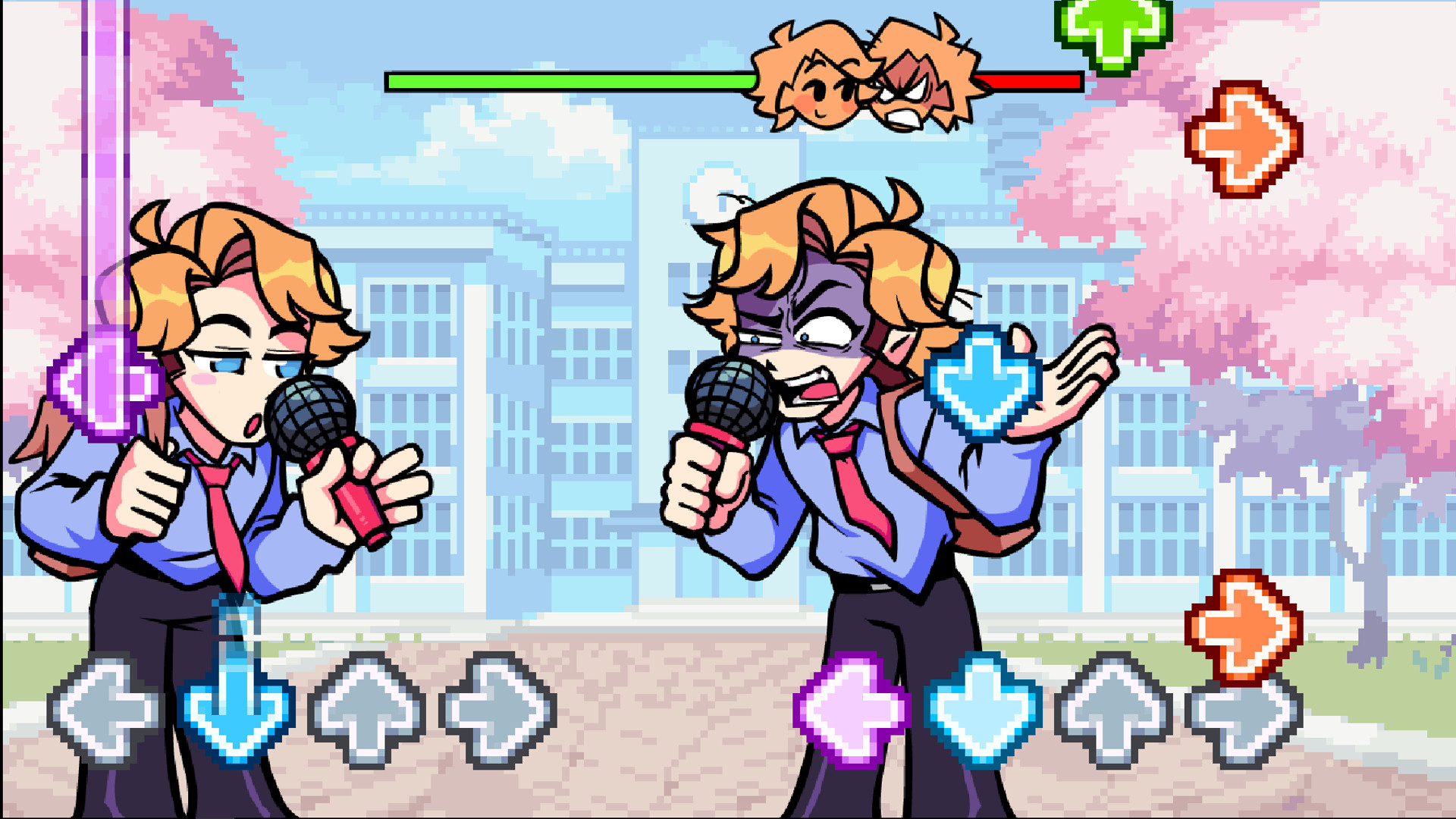 2VPLUS Senpai In Multiplayer Mod for Friday Night Funkin' | FNF Mods