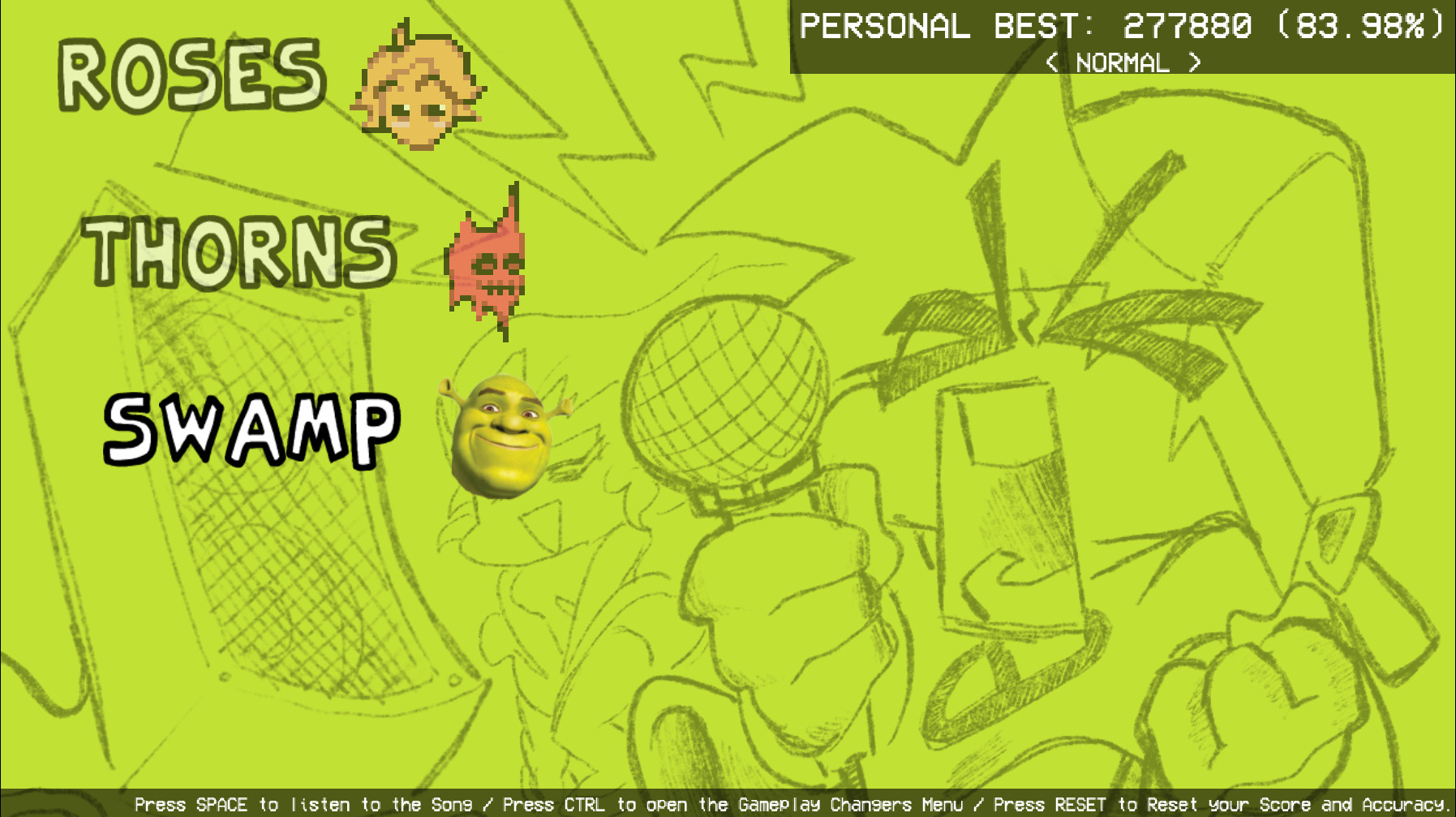 vs shrek!!1!1!1!1 (W.I.P) Mod for Friday Night Funkin' | FNF Mods